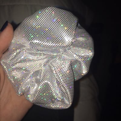 Holographic Iridescent Scrunchie, Sparkly Hair Band, Space Fashion, 90 ...