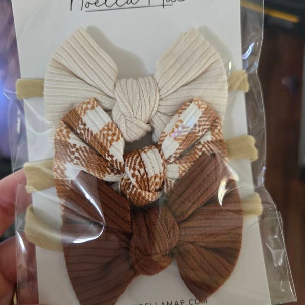 Fall Baby Headband Set, Girls Fable Bows, Gift for Newborn, Infant Hair ...