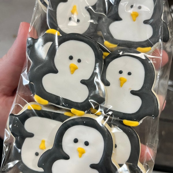 Mini Penguin and Snowflake Cookies - 2 1/2 Dozen Mini Cookies - Etsy