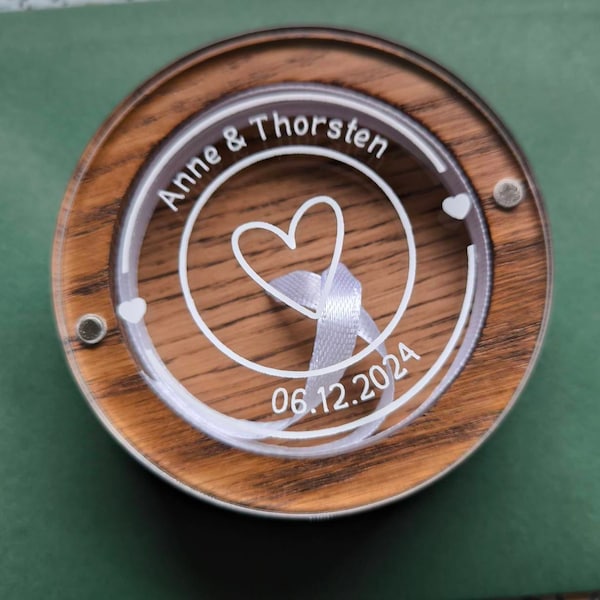 Wood Engagement Ring Box for Ceremony Proposal Ring Box, Small Custom ...