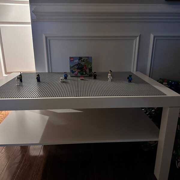 Building Block Table 35" by 21" With Storage Shelf(custom Color Options ...