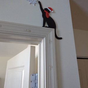 Cat Silhouette Door Topper, Black Cat Door Topper, Customizable Cat ...