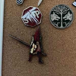 Red Pyramid Thing Enamel Pin - Etsy