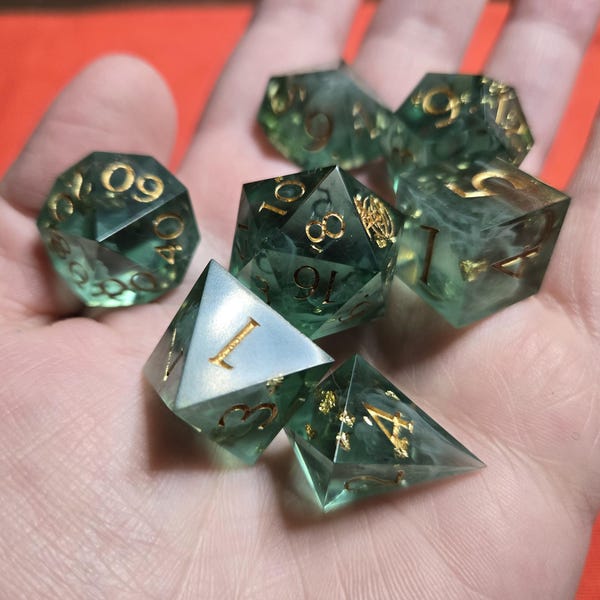 Quantum Candy Irridescent Pink Opal Sharp Edge Dnd Dice Set - Etsy