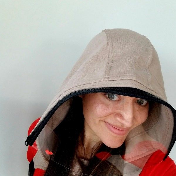 Hooded Face Shield, Face Mask Adults, Halloween Costume Women, Full ...