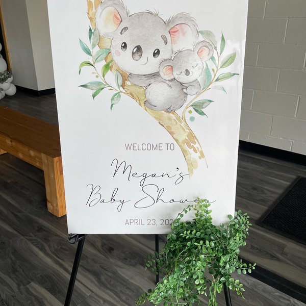 Koala Baby Shower Welcome Sign Template (digital) - Etsy