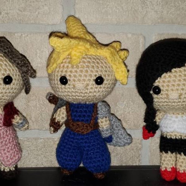 PATTERN BUNDLE - FFVII Cloud Sephiroth Aerith Tifa Barrett - Amigurumi ...