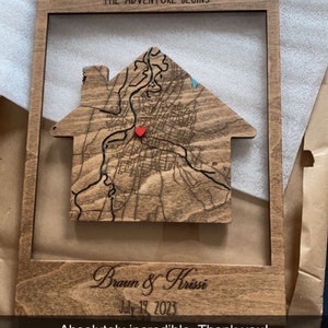 Met Engaged Married Custom Wooden Map, First Date Location Map, Newly ...
