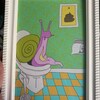 Potty Snail Illustration, 4x6 Framed Wall Art, Funny Bathroom Wall ...