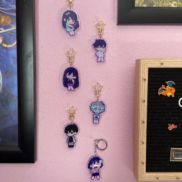 OMORI Charms OMORI Keychains | Sunny Charm, Aubrey Charm, Kel Charm ...