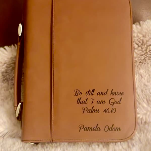 Personalized Bible Cover, Religious Gifts, Engraved Bible Cover Zipper ...