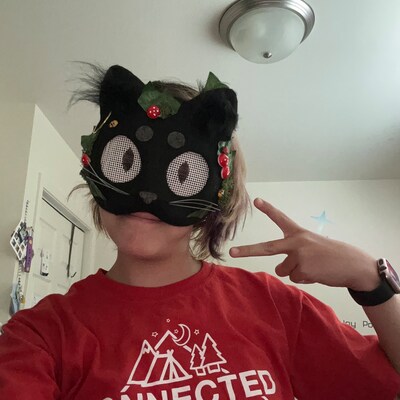 Grey Maine Coon Hand Painted Felted Therian Cat Mask - Etsy UK