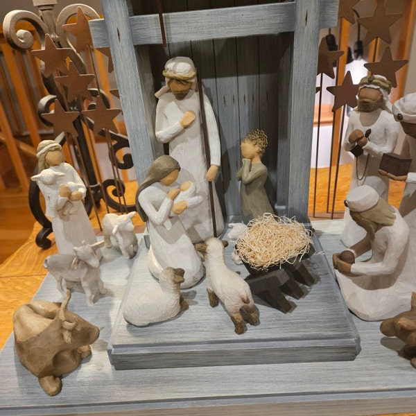 Rustic Wood Manger – for Willow Tree Nativity Set - Etsy