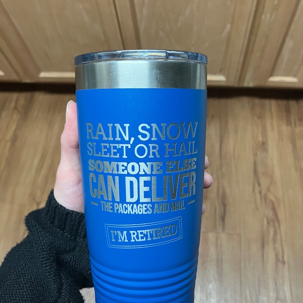 Postal Service Retirement Cup. Post Office Carrier Engraved Steel ...