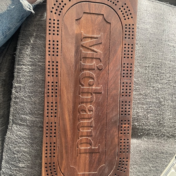 Cribbage Board, Personalized Crib Board, Gift for Card Players, Board ...