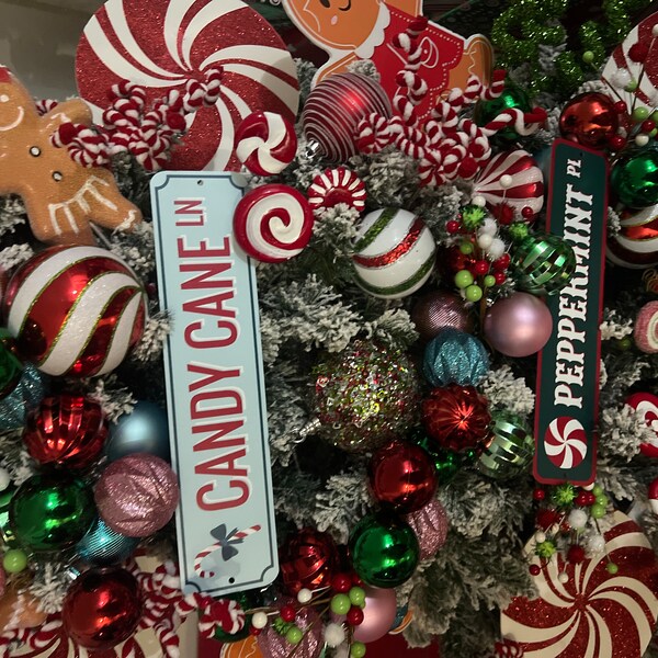 Candy Cane Sign, Candy Cane Lovers, Christmas Decor, Candy Cane Decor ...
