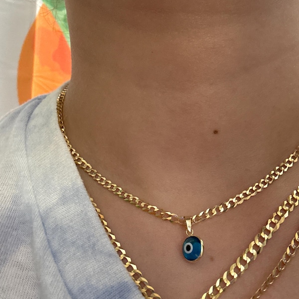 Solid 14K Gold Cuban Link Chain Necklace - Etsy