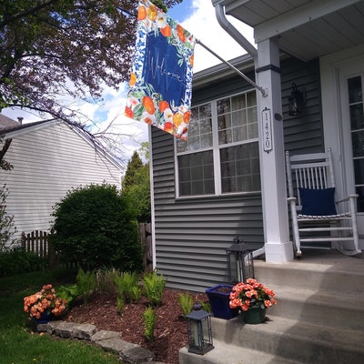 Personalized Flag, Monogram Garden Flags, Custom House Flag, Modern ...