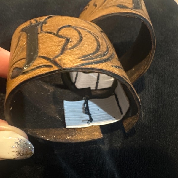 Tooled Leather Cake Topper - Etsy