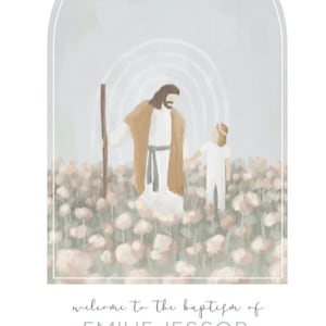LDS Baptism Program Editable Template Jesus With Child Watercolor ...