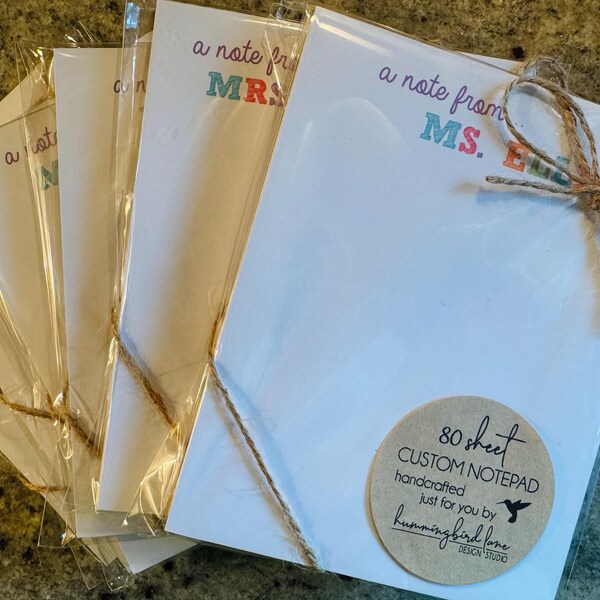 School Principal Notepad, Personalized School Principal Notepad, Gift ...