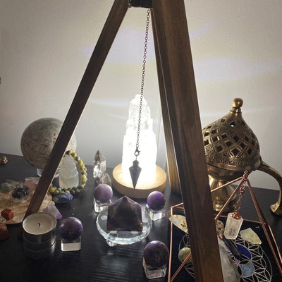 Handmade portable Wooden Pendulum Tripod Display Stand for Use With Any ...