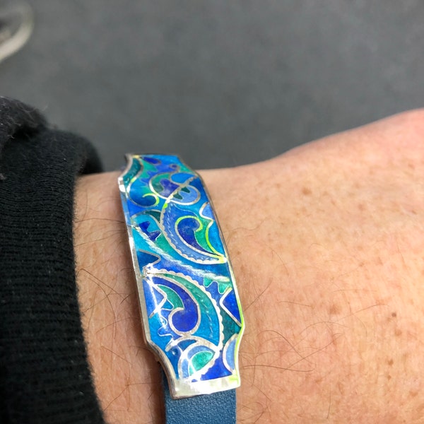 Georgian Cloisonne Enamel Ring Artisan Silver Jewelry Brown Color ...