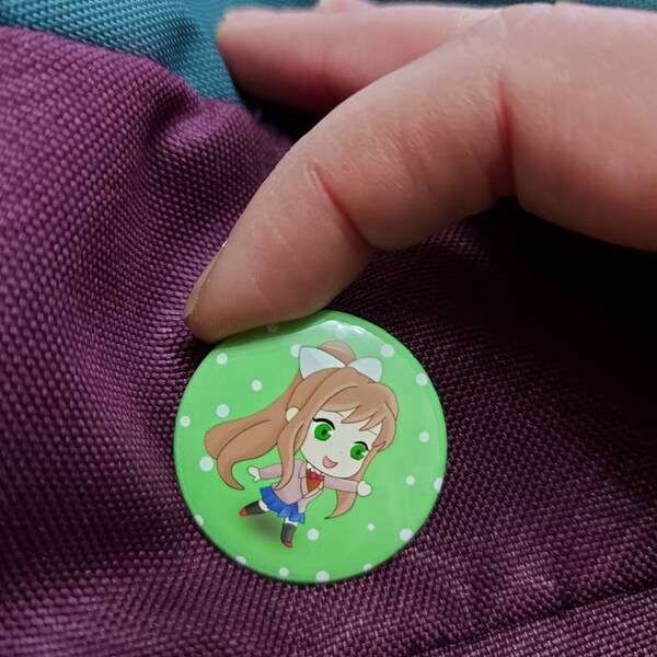 Doki Doki Literature Club Button Badges - DDLC, Sayori, Yuri Natsuki ...