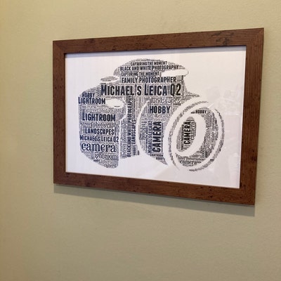 Camera Word Art Gift Photography Birthday Gift Photographer - Etsy UK