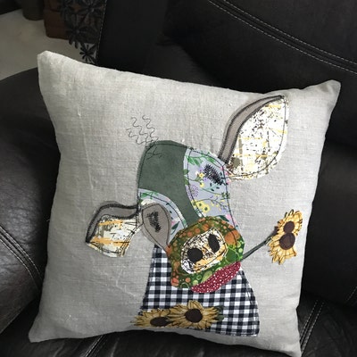 Cow Applique Pattern Daisy a Adorable Scrappy Dairy Farm Animal Scrap ...