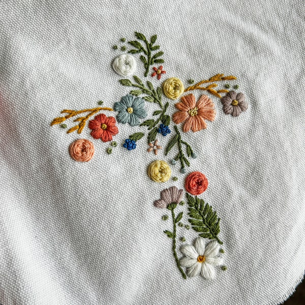 Dainty Wreath Hand Embroidery Pattern, Minimalist, Farmhouse, Beginner ...