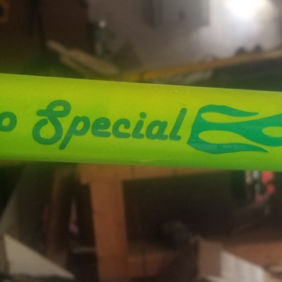 Set of 4 Green Flames Reflective Decals, Retro Flame Bike Helmet ...