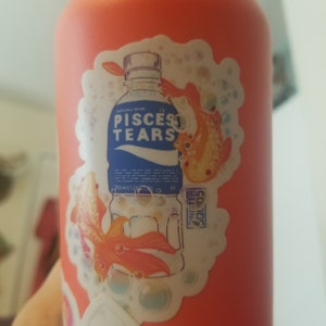 Pisces Zodiac Stickers Waterproof Pocari Sweat Aesthetic Anime Stickers ...
