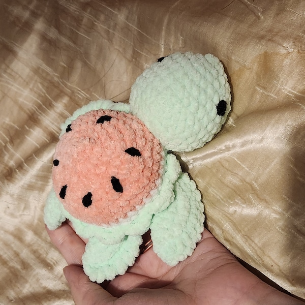 Crochet Turtle Plush Toy, Pastel Turtle Toy, Small Turtle Plushie ...