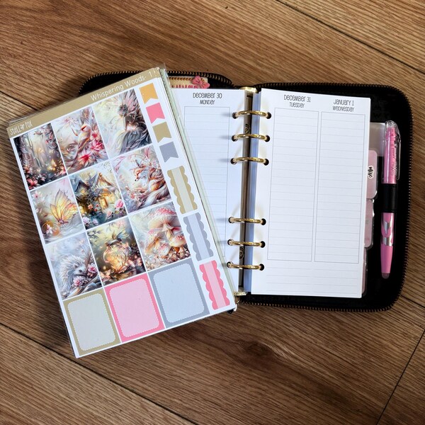 Winter Planner Sticker Kit , Weekly Vertical Stickers - Etsy