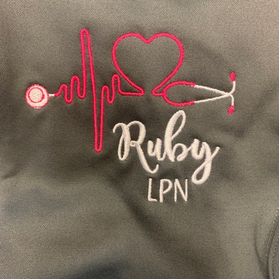 Gift for LPN, Heartbeat Stethoscope Licensed Practical Nurse ...