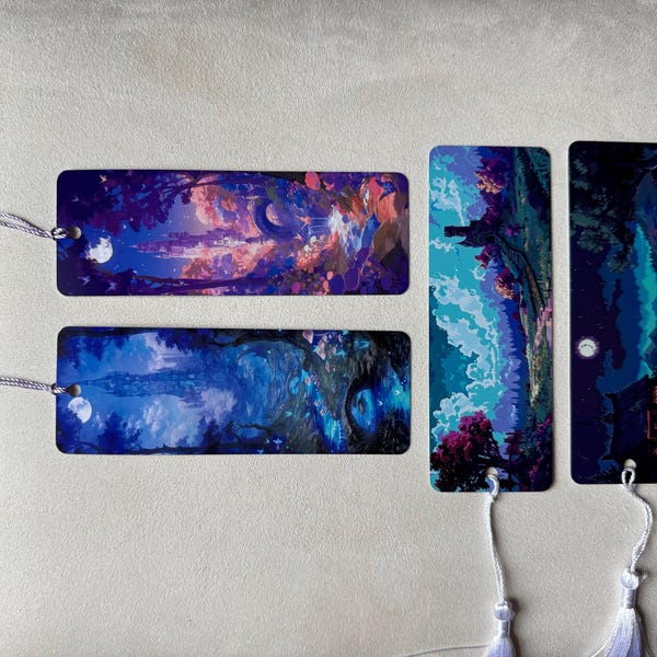 Moonlight Magic Castle Bookmarks- Handmade and Unique, Fantasy ...