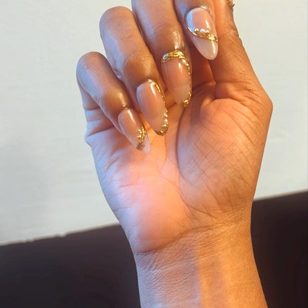 3d Flower Hand Painted Nails/ Custom Press on Nails/ Hand Made Press on ...