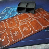 Blueprint Pattern Playmat, Printed Neoprene Card Table Mat for Tabletop ...