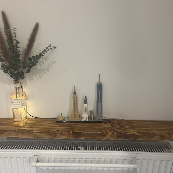 Solid Wood Shelf | Radiator Shelf | Brackets Not Included | Narrow ...