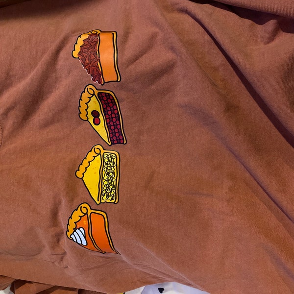 Comfort Colors® Thanksgiving Pie Shirt, Pumpkin Pies Shirt ...