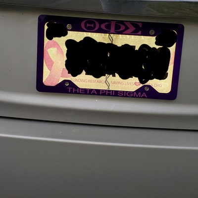 Custom Sorority License Plate Frame - Etsy