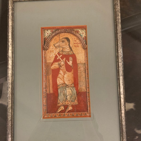 Dog Headed Saint Christopher Art Print, Antique Religious Icon, St ...