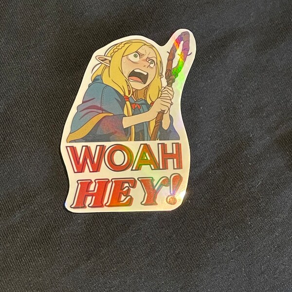 Marcille “WOAH HEY!” Sticker - Dungeon Meshi | Delicious in Dungeon - Etsy