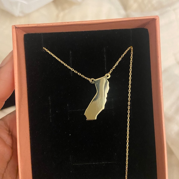 State Necklace W/ Heart Option, Personalized Map Necklace | Texas ...