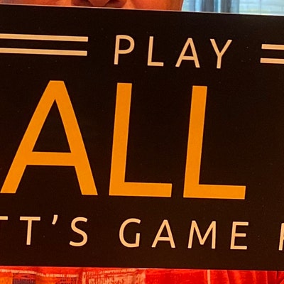 Play Pinball Here Sign, Arcade Decor, Family Name Sign, Game Room Sign ...