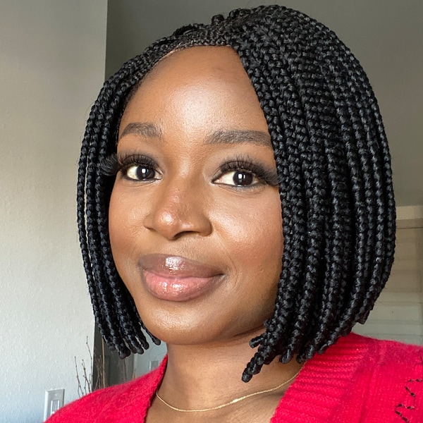 BOB Braided Wig | Bob Braid Wig | Lace Closure Bob Braided Wig | Side ...
