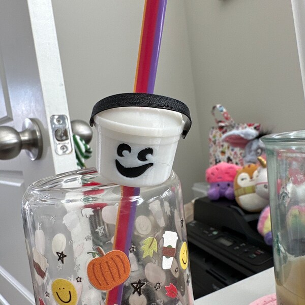 Straw Toppers Halloween Buckets With New Purple Vampire, Mummy ...