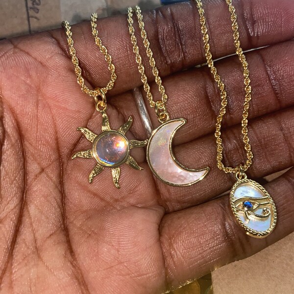 Eye of Horus Abalone Shell Necklace - Etsy