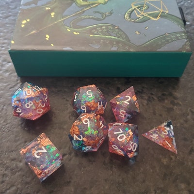 Taro Milk Tea Boba Dice Kawaii Dice, Boba Dice, Handmade Resin Sharp ...